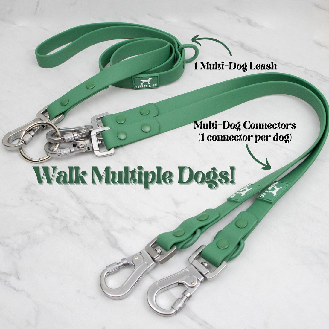 Solace Waterproof Multi-Dog Connector / Traffic Handle – Parker & Co.